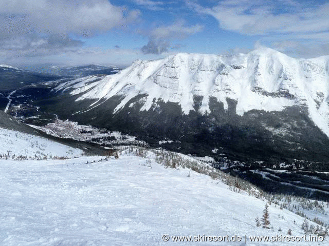 Piste map for Castle Mountain Resort